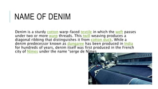 Denim in bangladesh | PPTX
