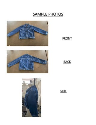 Denim Jacket tech pack | PDF