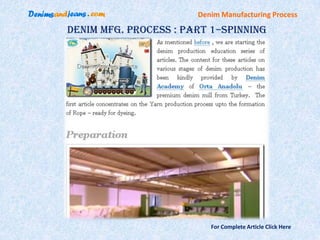 Denim Production Process | PPTX
