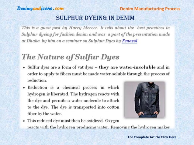 Denim Production Process | PPTX | Needlework | Arts and Crafts