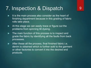 Denim manufacturing Operations & Process. | PPTX