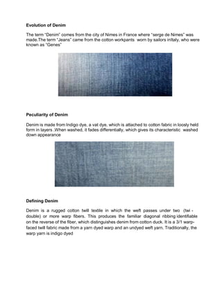 Denim process internship report | PDF