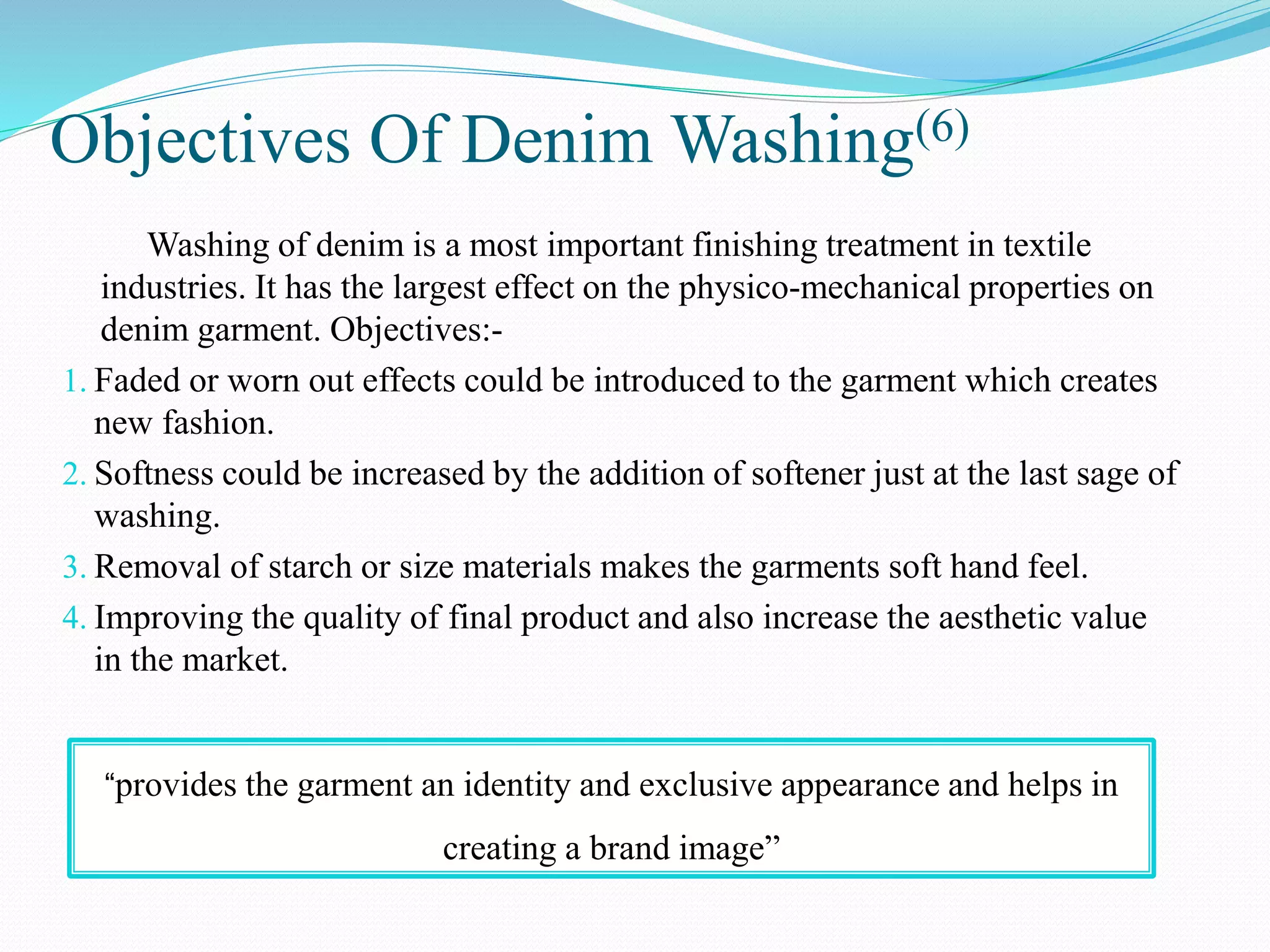 Denim washing; Mechanical & Chemical methods | PDF | Bath and Shower ...