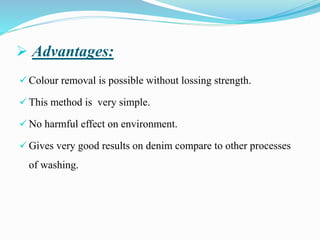 Denim washing; Mechanical & Chemical methods | PDF | Bath and Shower ...