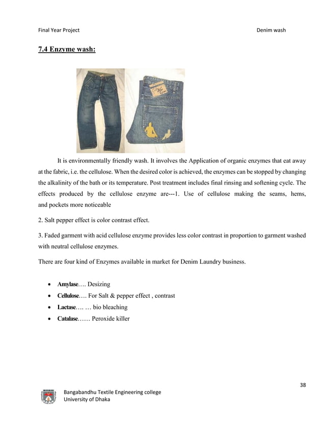 Denim washing process and value addition by different process | PDF