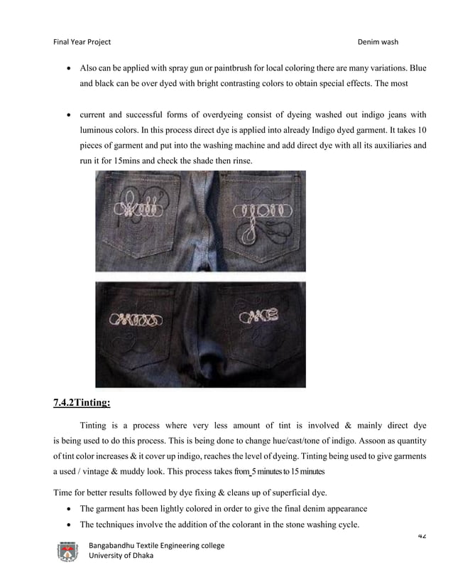 Denim washing process and value addition by different process | PDF