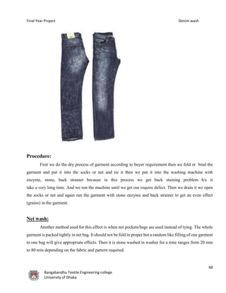 Denim washing process and value addition by different process | PDF