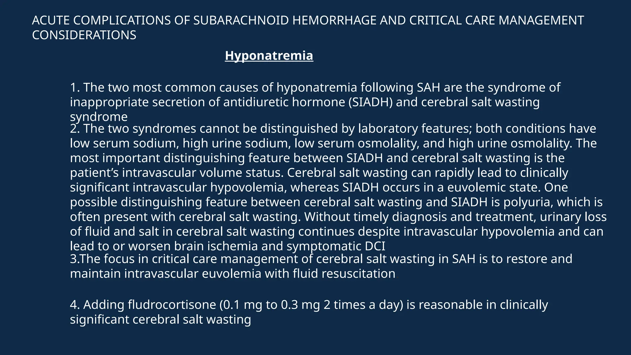 Subarachnoid Hemorrhage, Management and treatment | PPTX