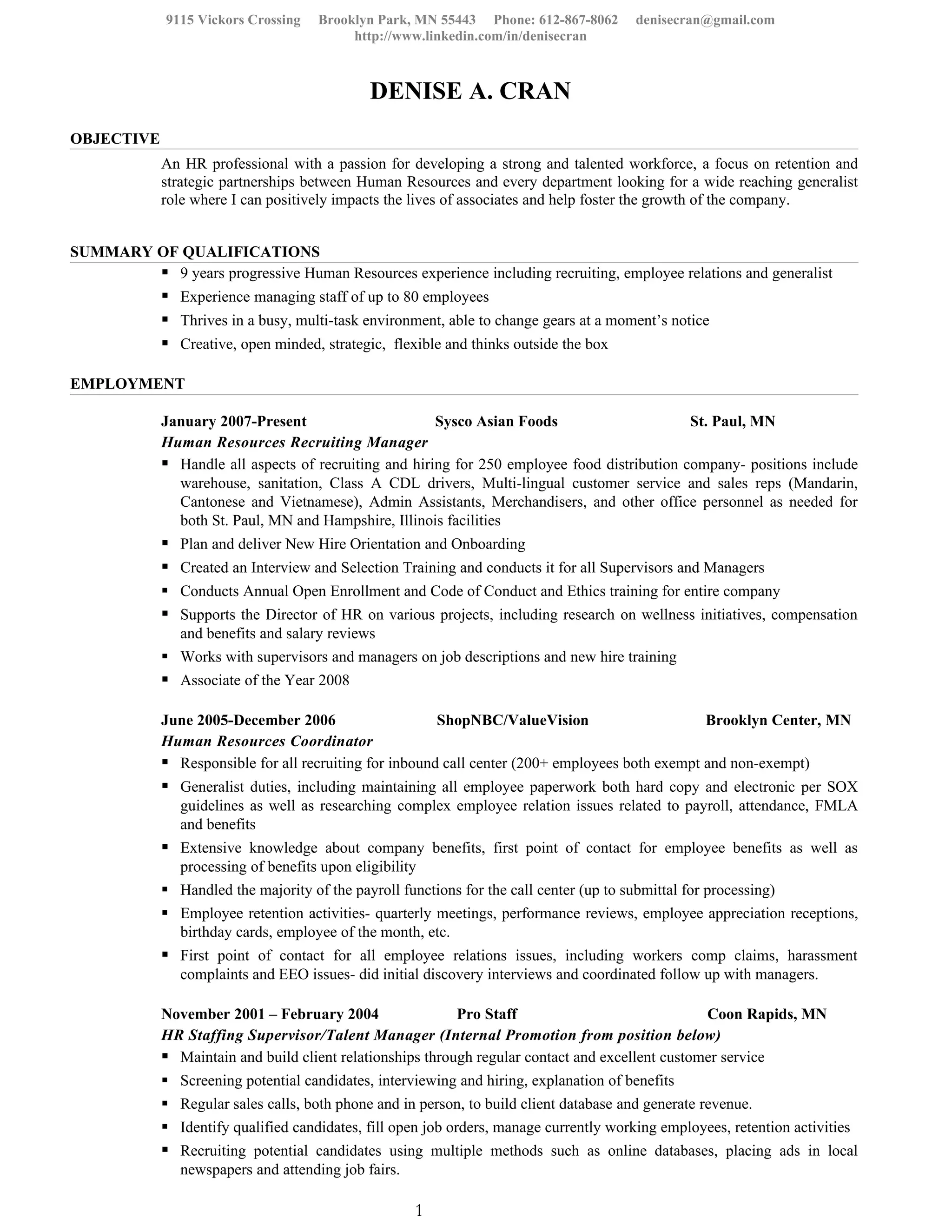 Denise Resume | PDF
