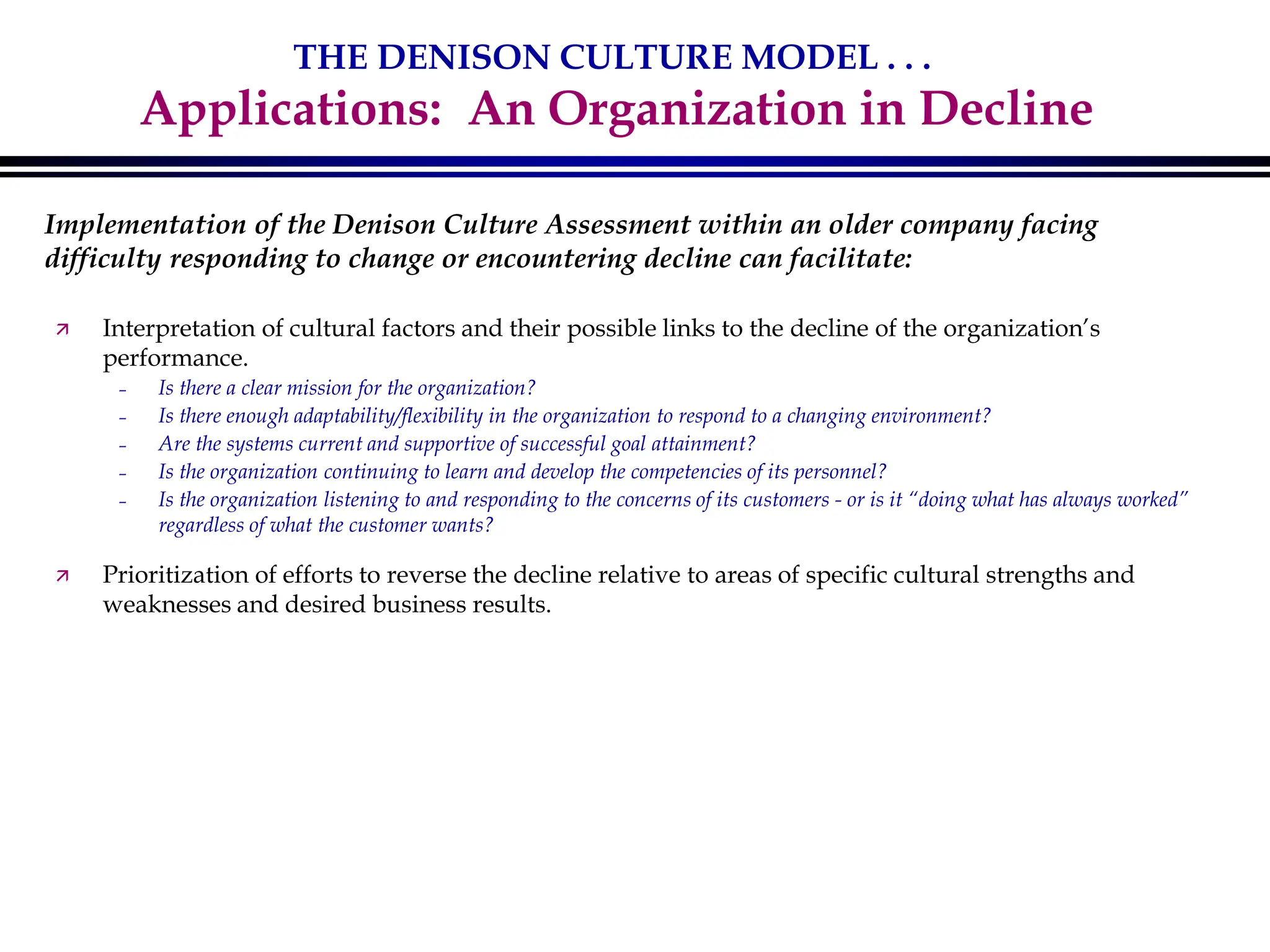 Denison Cultural Survey Overview For reference.ppt