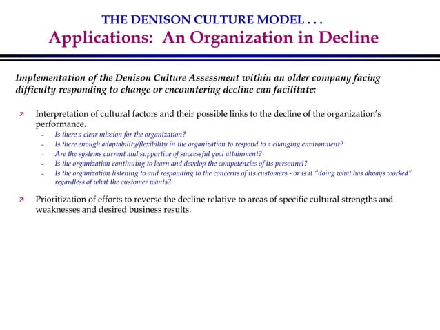 Denison Cultural Survey Overview For reference.ppt | Business ...