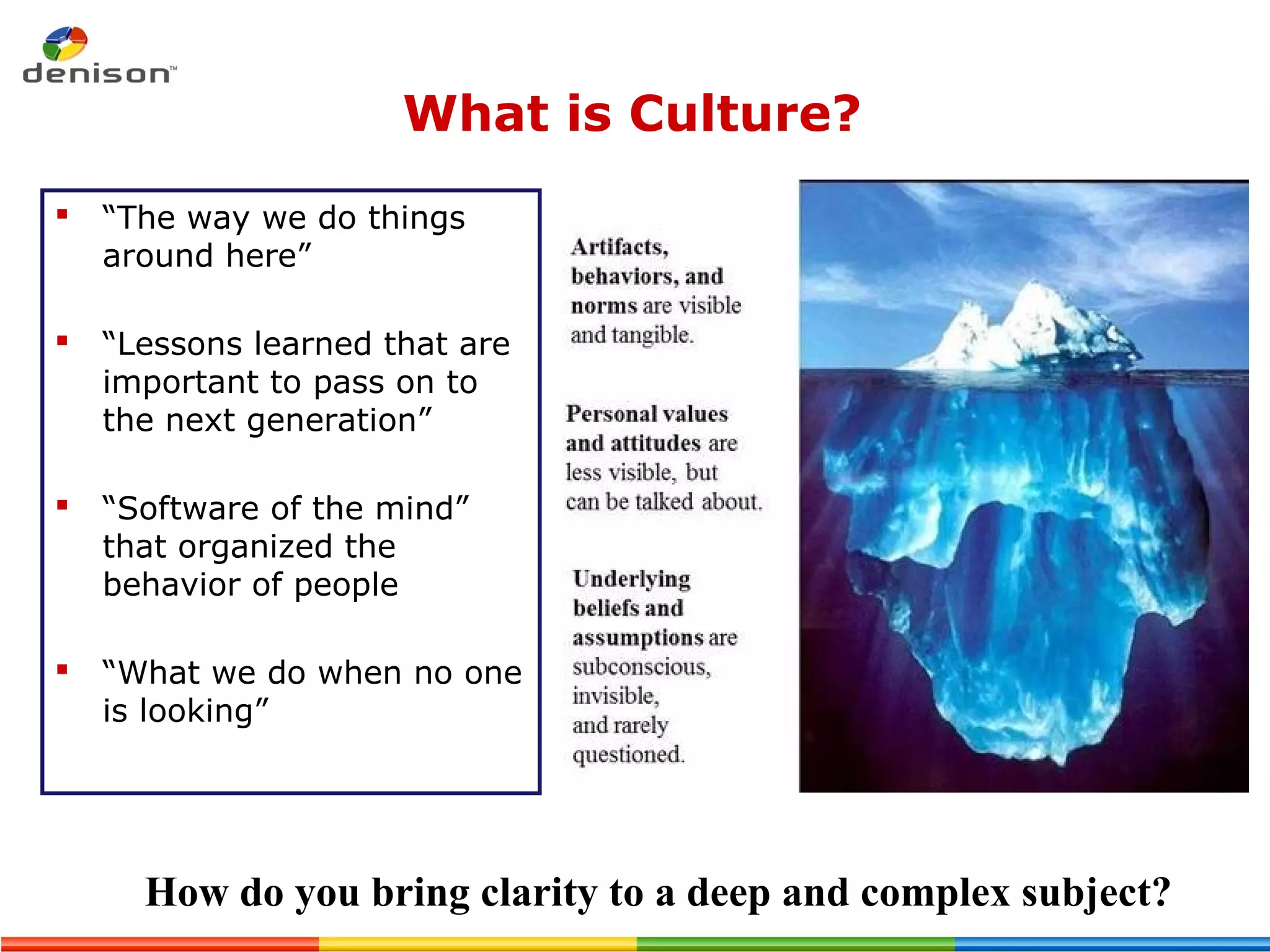 Denison Culture Model: Overview | PPT