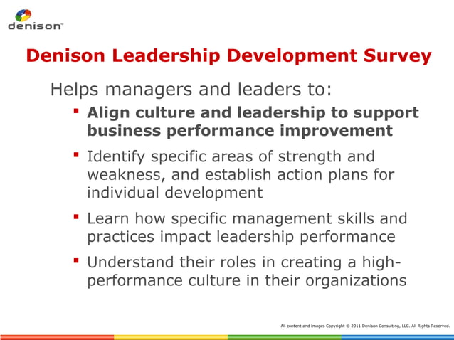 Denison Culture Model: Overview | PPT