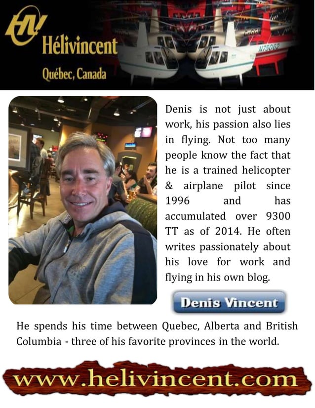 Denis vincent - Famous Helicopter Pilot | DOCX | Air Travel | Travel Type