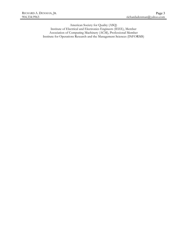 Richard A Denman - Resume | PDF | Management Consulting Industry ...