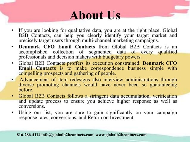 Denmark cfo email contacts | PPT