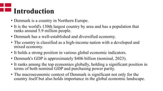 Denmark Economy with GDP, Export, Import, and CPI | PPTX
