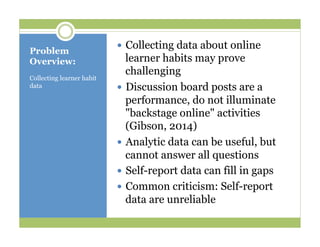 Using electronic diaries for data collection: An online learning case ...