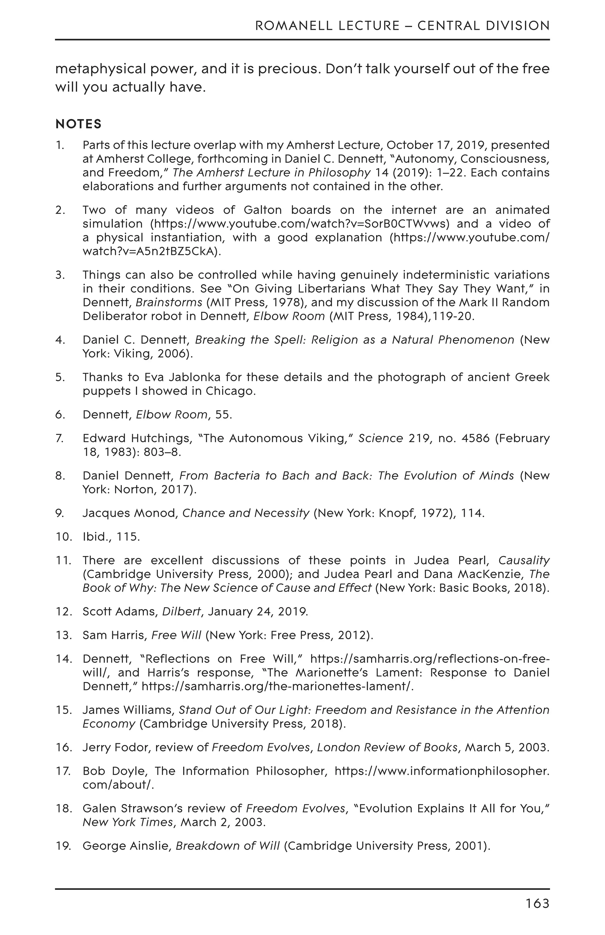 Daniel Dennett -- Herding Cats and Free Will Inflation | PDF