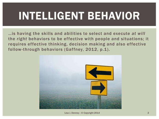 Characteristics of Intelligent Behavior | PPT