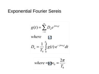Fourier Series Representation | PPT