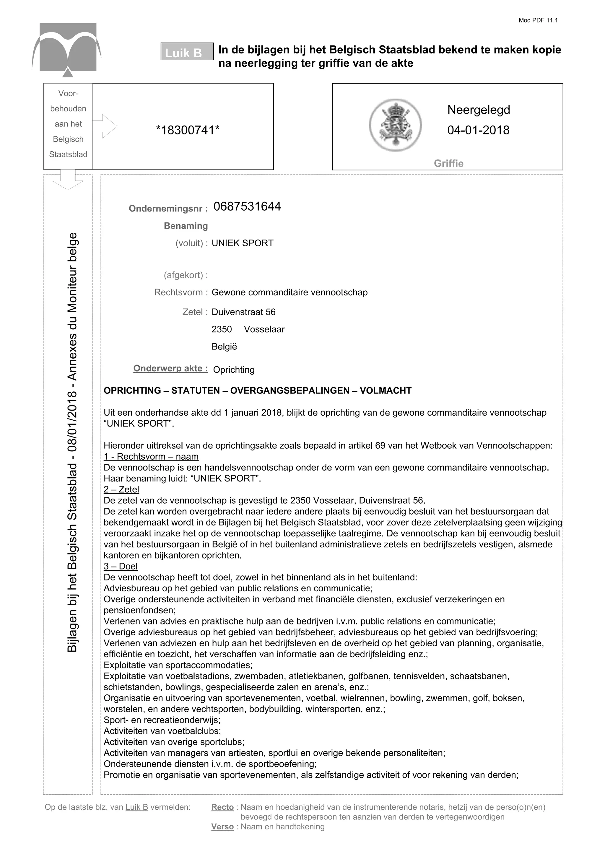 Dennis Abutalip richt GCV UNIEK SPORT op | PDF