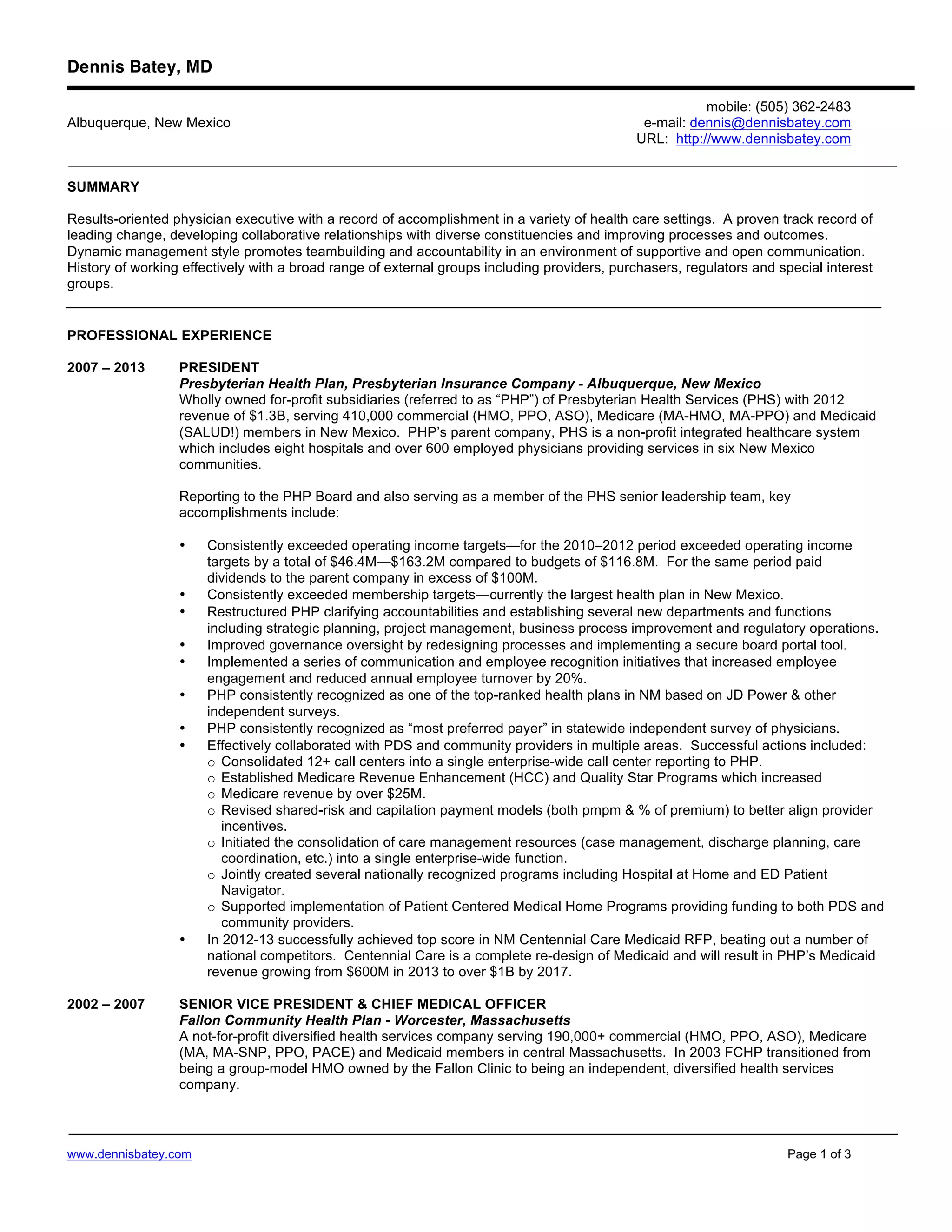 Dennis Batey, MD | PDF