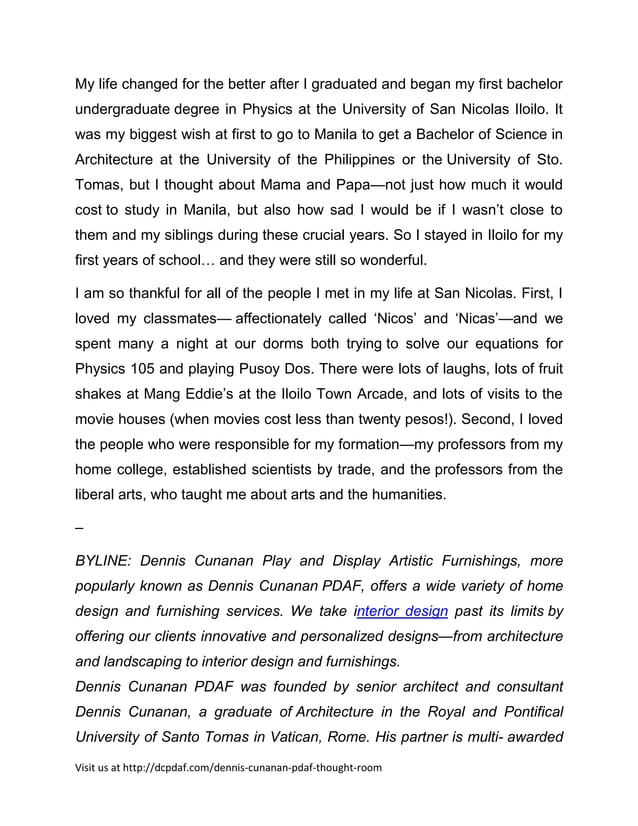 Dennis Cunanan Pdaf: THE THOUGHT ROOM | PDF