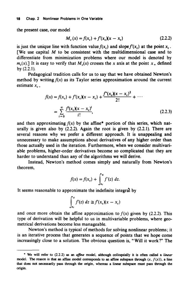 multivariable unconstrained optimization