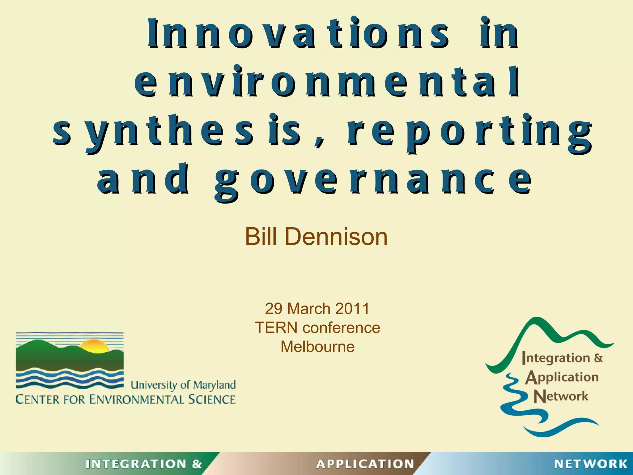 Keynote Speaker 2 - Innovations in Environment Research, Monitoring and ...