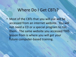 computer based training | PPTX