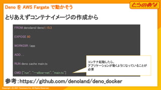 Deno を aws fargate で動かす | PDF