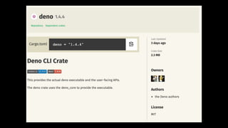 Deno Crate Organization | PPT