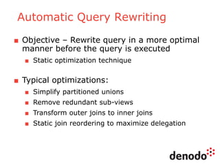 Denodo Data Virtualization Platform Architecture: Performance (session ...