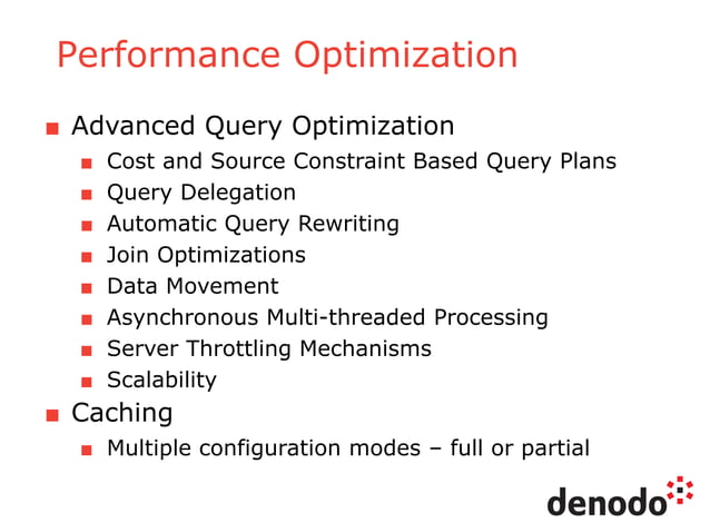 Denodo Data Virtualization Platform Architecture: Performance (session 2 from Architect to ...