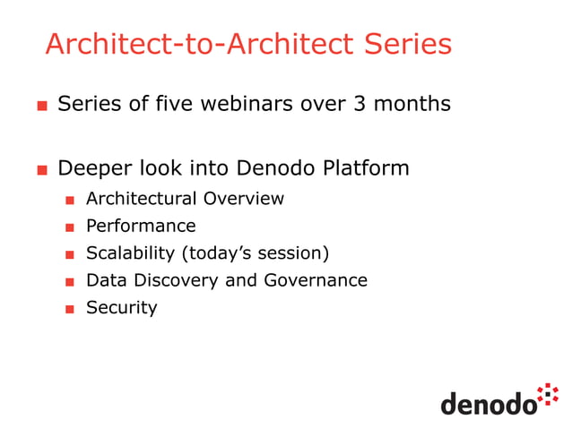 Denodo Data Virtualization Platform architecture: Data Discovery and ...