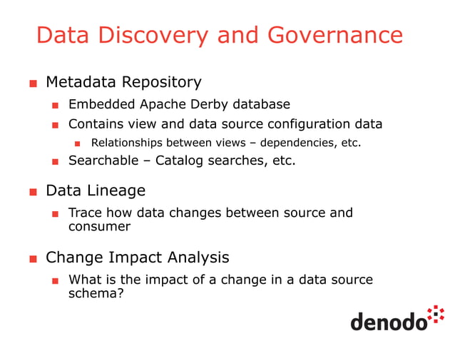 Denodo Data Virtualization Platform architecture: Data Discovery and ...