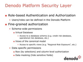 Denodo Data Virtualization Platform: Security (session 5 from Architect to Architect webinar ...