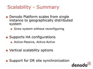 Denodo Data Virtualization Platform: Scalability (session 3 from ...