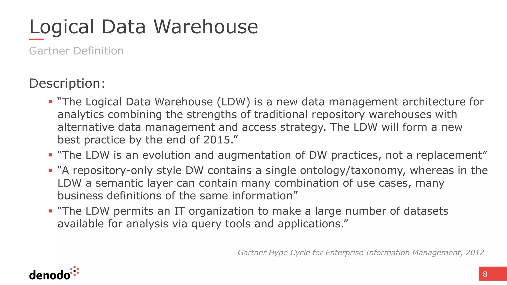 Logical Data Warehouse and Data Lakes | PDF