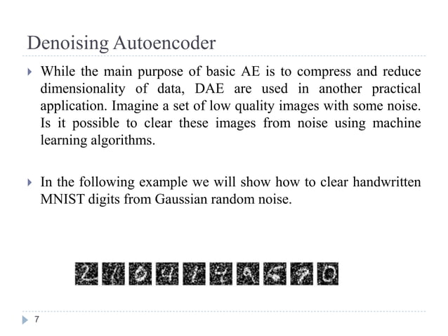 Denoising autoencoder by Harish.R | PPTX