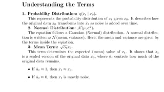 Explanation of the Math Behind Stable Diffusion (DDPMs) | PPT