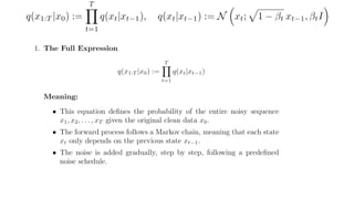 Explanation of the Math Behind Stable Diffusion (DDPMs) | PPT
