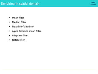 Denoising With Frequency Domain | PPT
