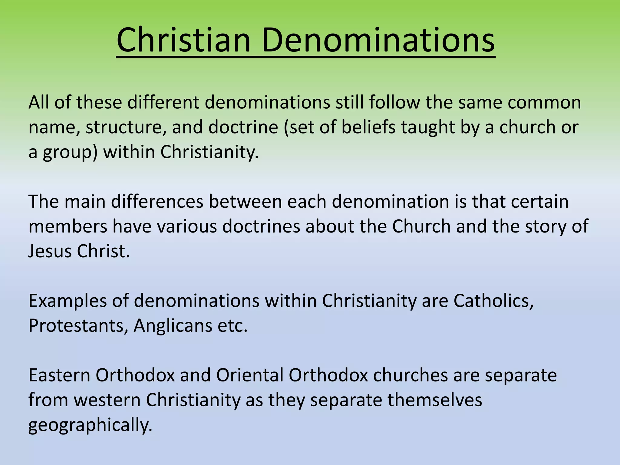 Denominations | PPTX