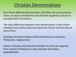 Denominations | PPTX