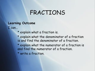 Fractions-basic concepts | PPT