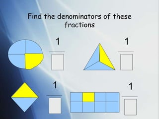 MATHS DENOMINATORS AND NUMERATORS CONTENT.ppt