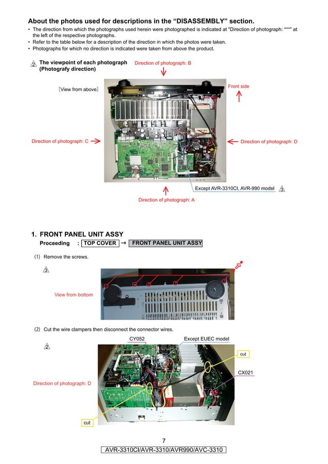Denon AVR 3310 service manual | PDF