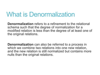 Denormalization | PPTX